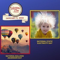 January 9, 2022 - National Static Electricity Day | National Balloon ...