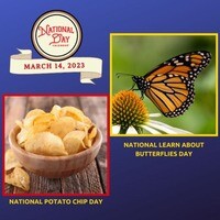 March 14, 2023 - National Learn About Butterflies Day | National Potato ...